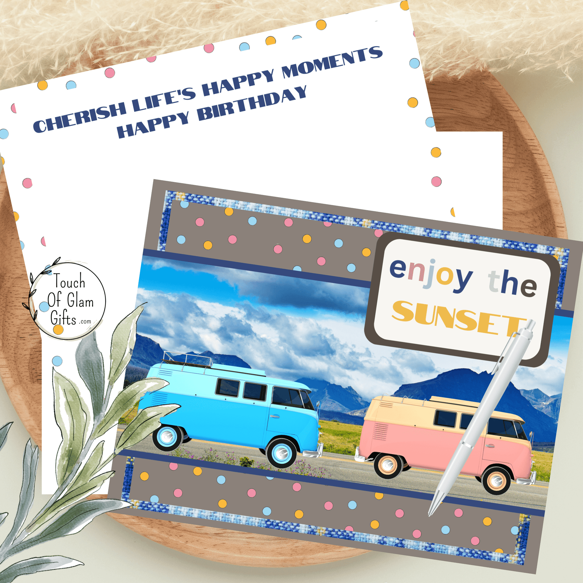 Birthday Card Printable: Enjoy The Sunset – Touch Of Glam Gifts
